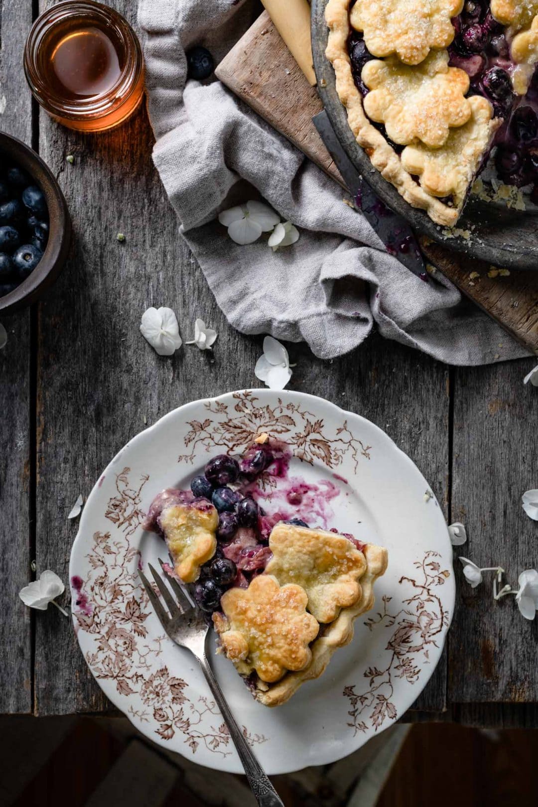 Blueberry Rhubarb Pie - Two Cups Flour