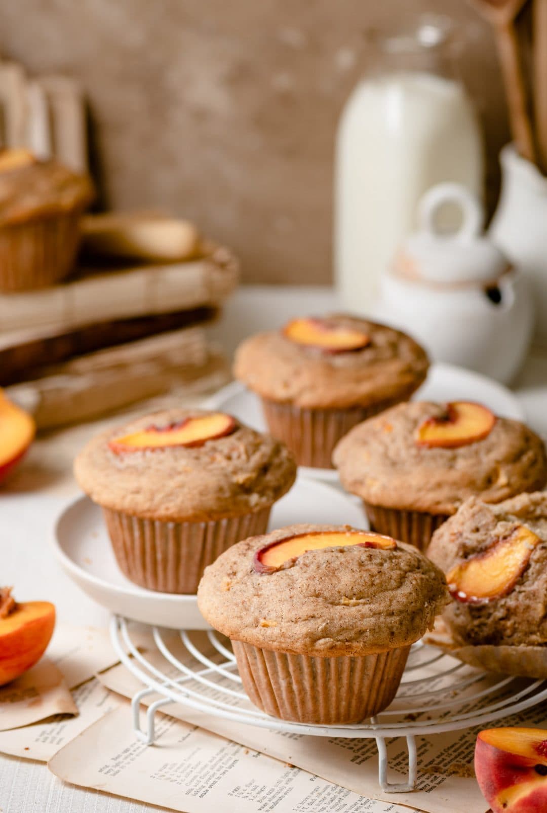 Easy Peach Muffins | Two Cups Flour