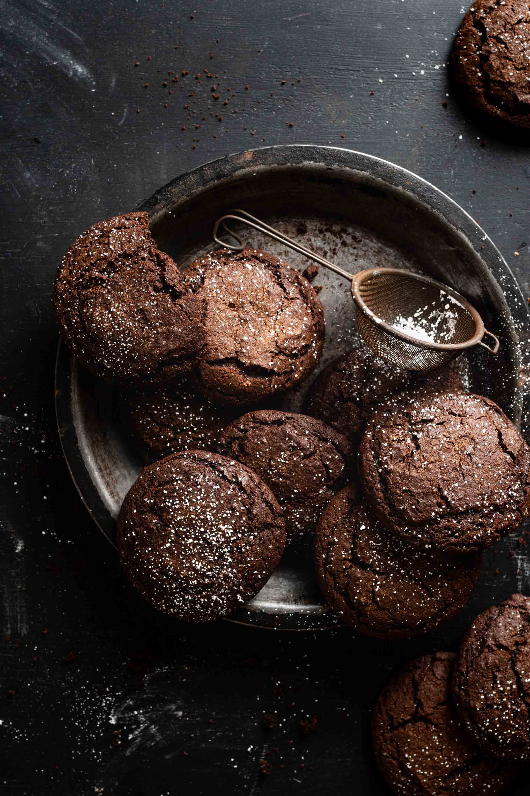 Chocolate Gingerbread Cookies - Two Cups Flour