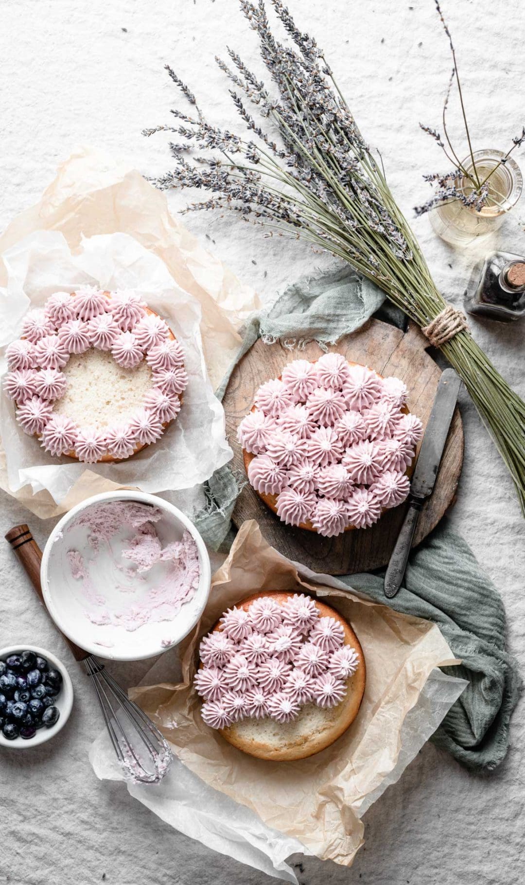 Lavender Buttercream Frosting, naturally flavored and colored