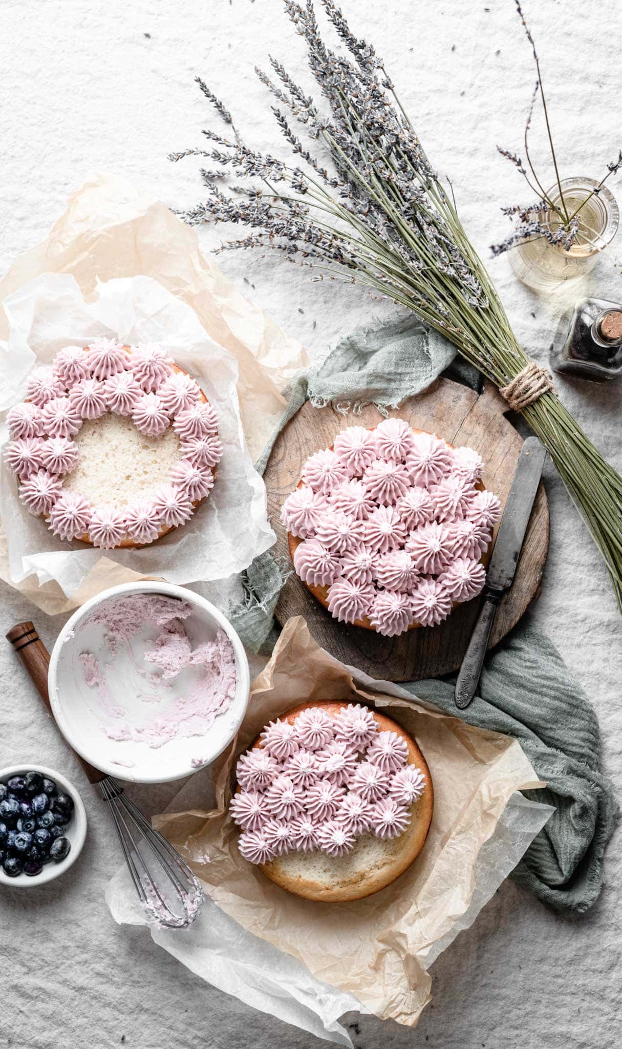 Lavender Buttercream Frosting, naturally flavored and colored