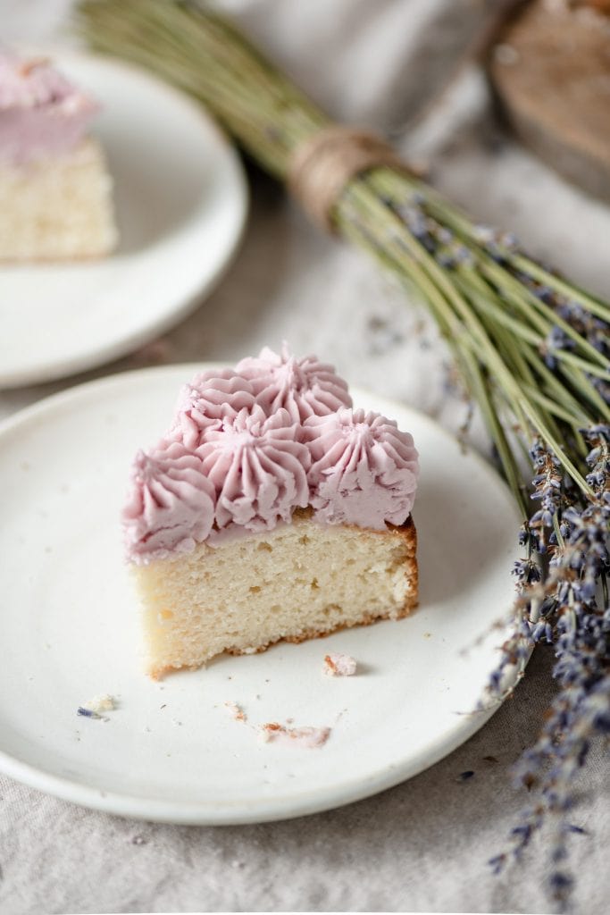 Lavender Buttercream Frosting, naturally flavored and colored
