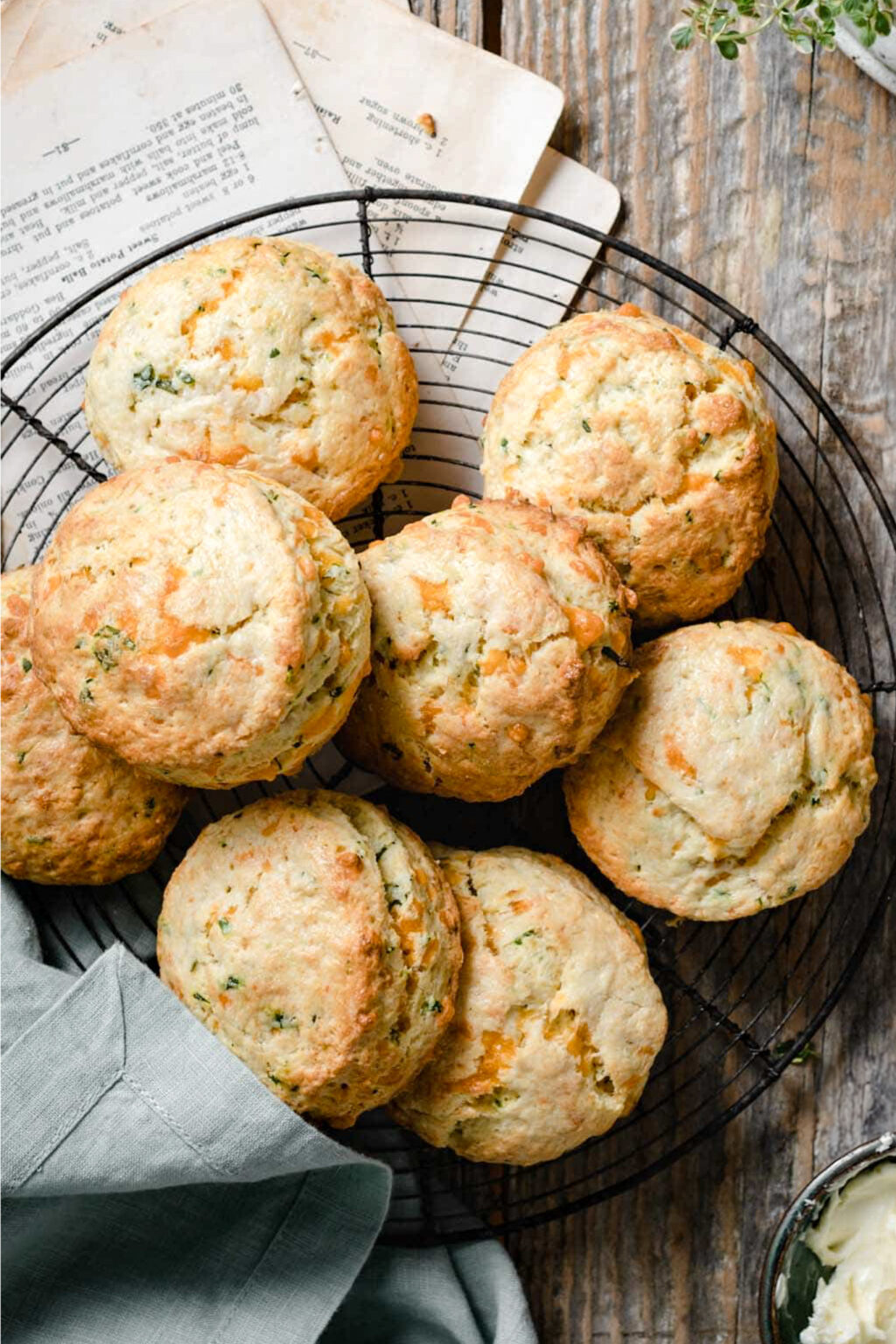 Cheddar Cheese and Chive Scones - Two Cups Flour