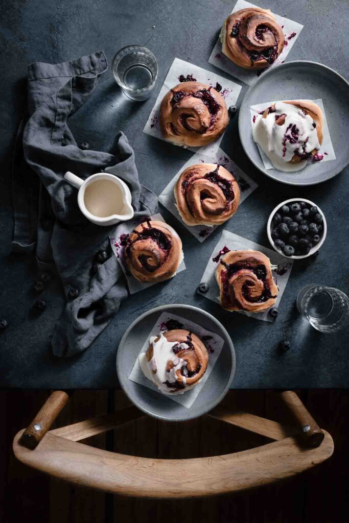 Blueberry Sweet Rolls - Two Cups Flour