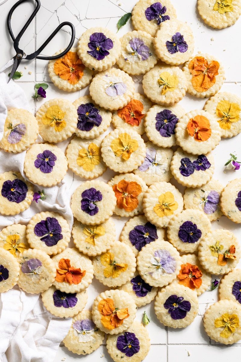 Edible Flower Cookies - Two Cups Flour