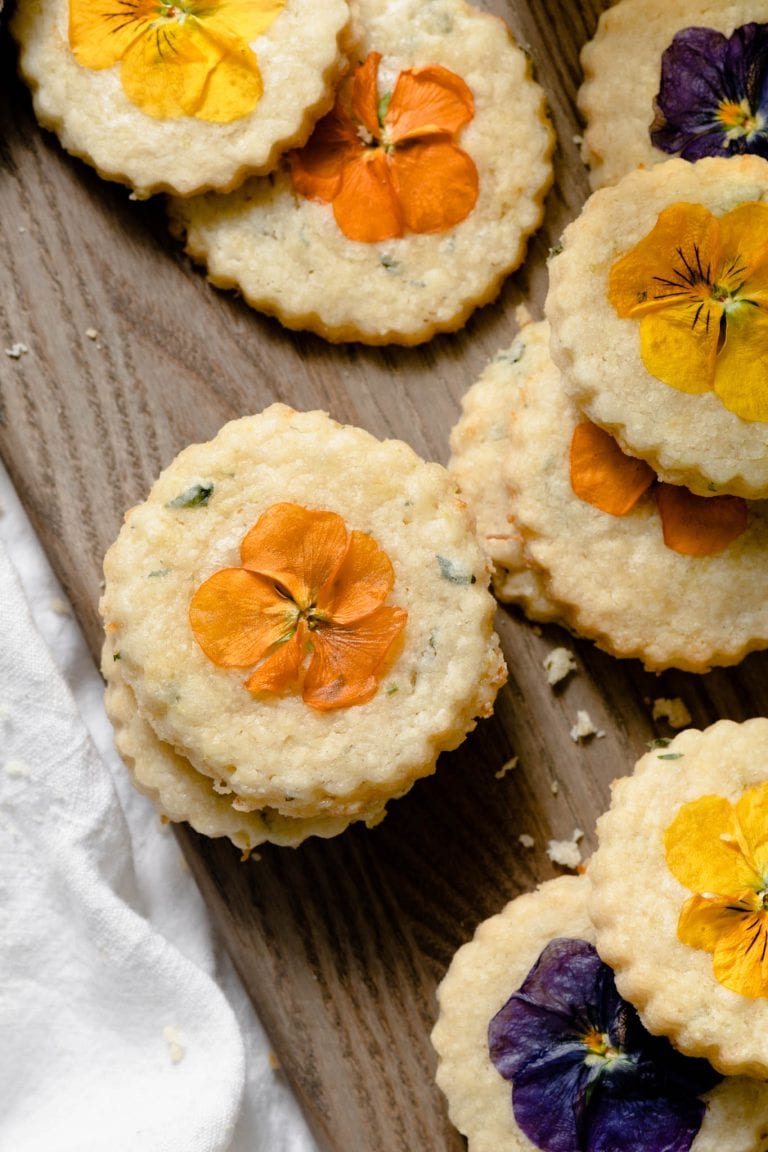 Edible Flower Cookies - Two Cups Flour