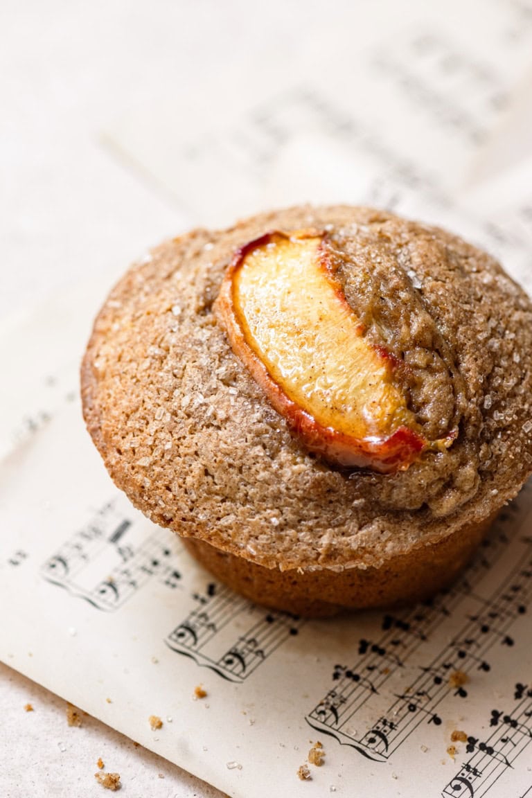 Easy Peach Muffins with Fresh Peaches - Two Cups Flour