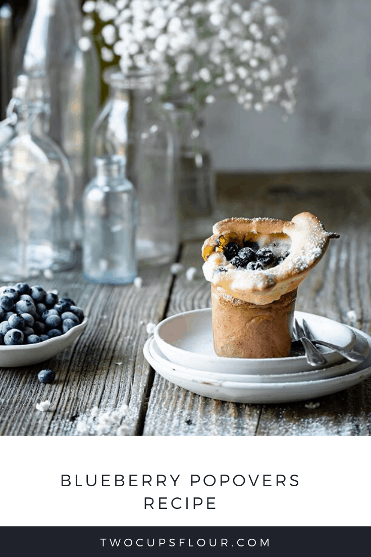Blueberry Popovers - Two Cups Flour