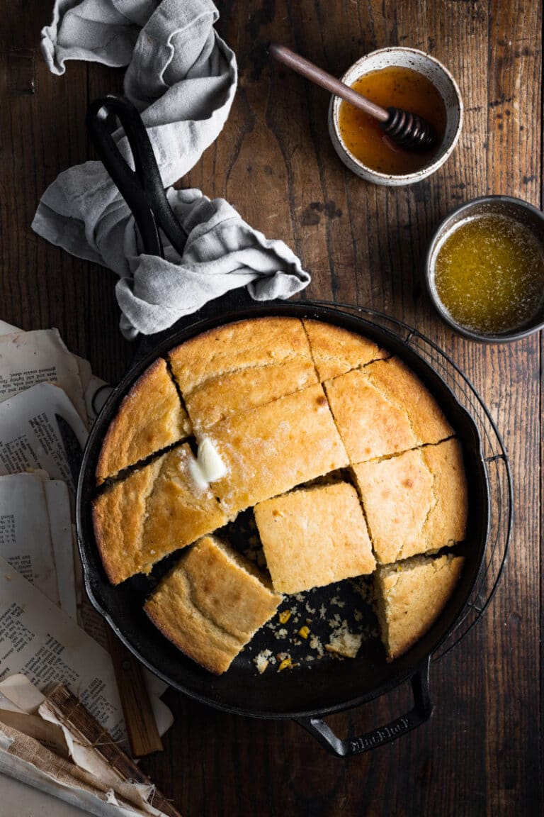 Cast Iron Skillet Cornbread - Two Cups Flour