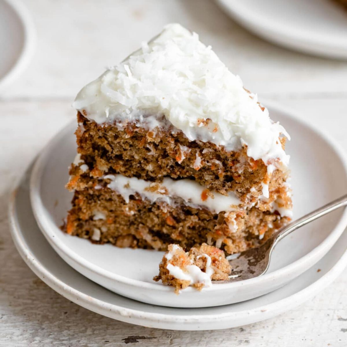 Moist Coconut Carrot Cake - Two Cups Flour