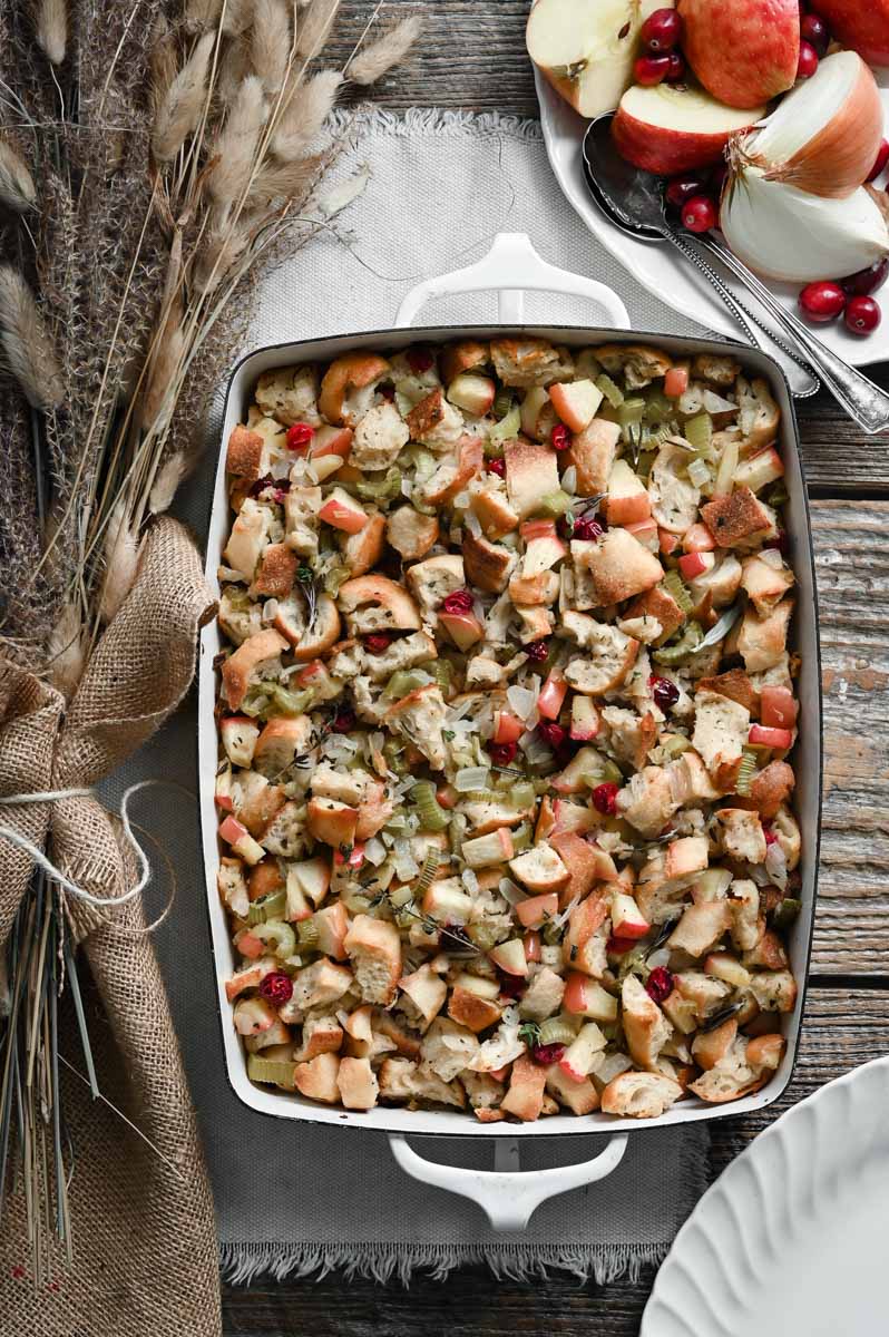 Apple Cranberry Stuffing - Two Cups Flour