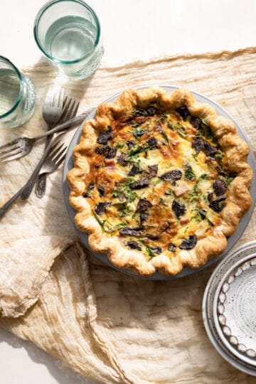 Ham and Cheese Spinach Quiche - Two Cups Flour