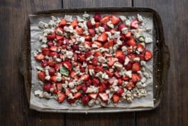 Almond Strawberry Crumble and Ricotta Cream - Two Cups Flour