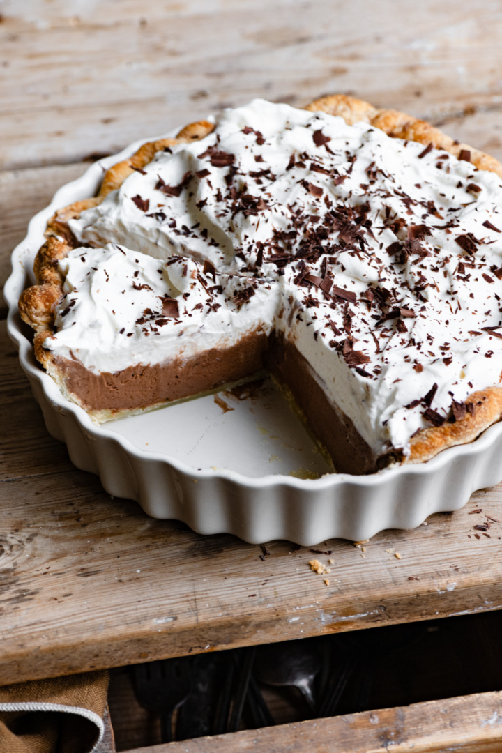Chocolate French Silk Pie - Two Cups Flour