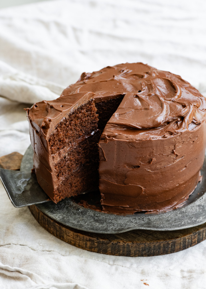 Rye Chocolate Sour Cream Cake - Two Cups Flour
