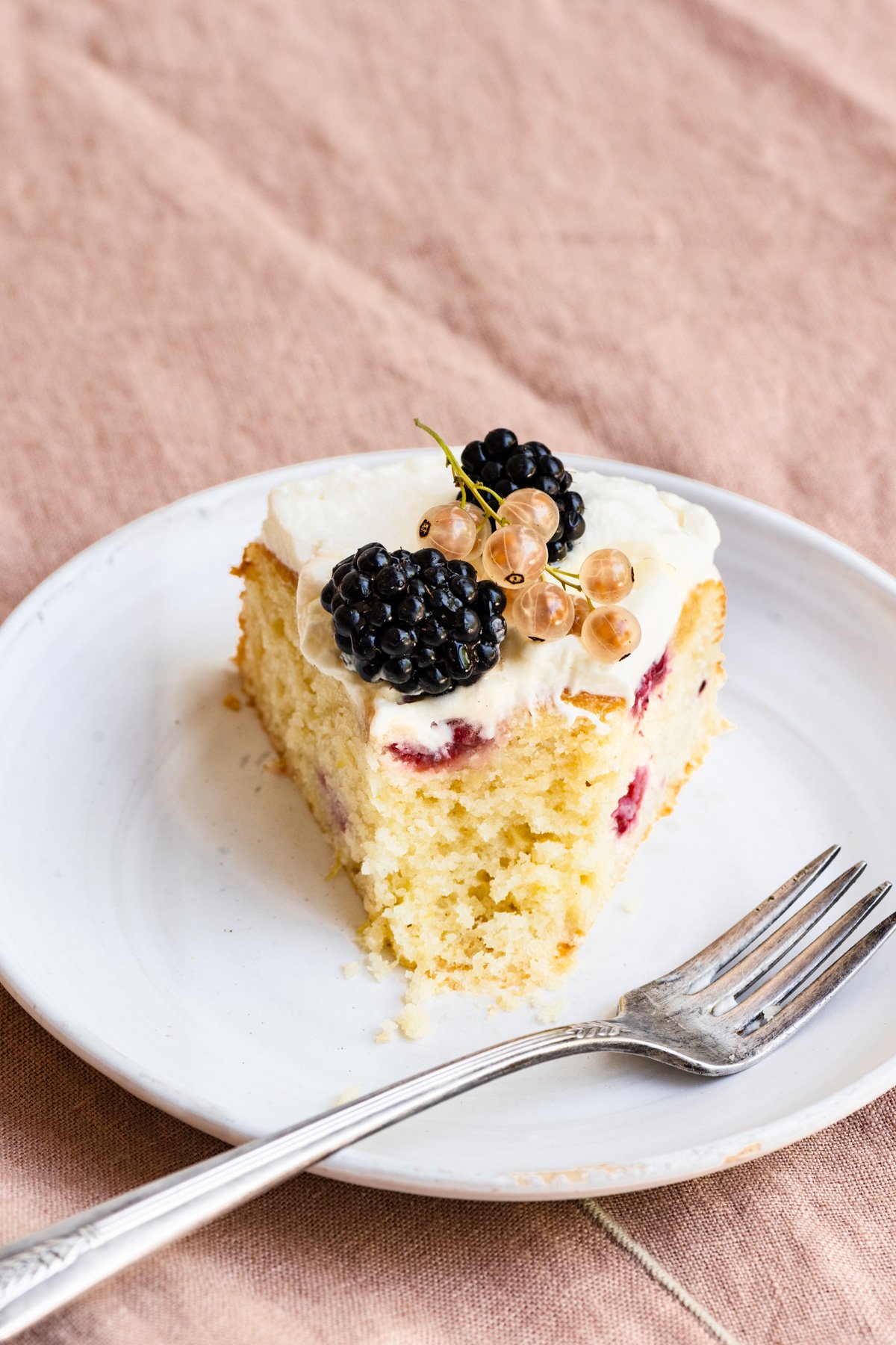 Mixed Berry Yogurt Cake - Two Cups Flour