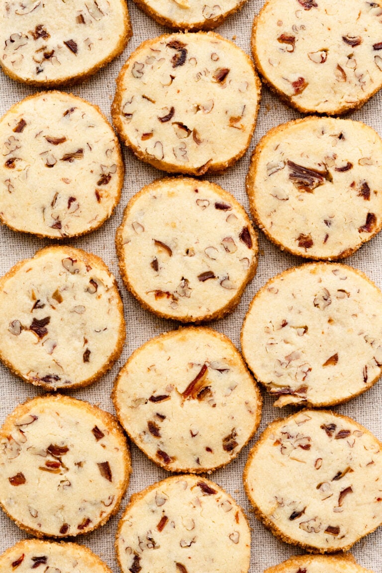 Date and Pecan Shortbread Cookies - Two Cups Flour